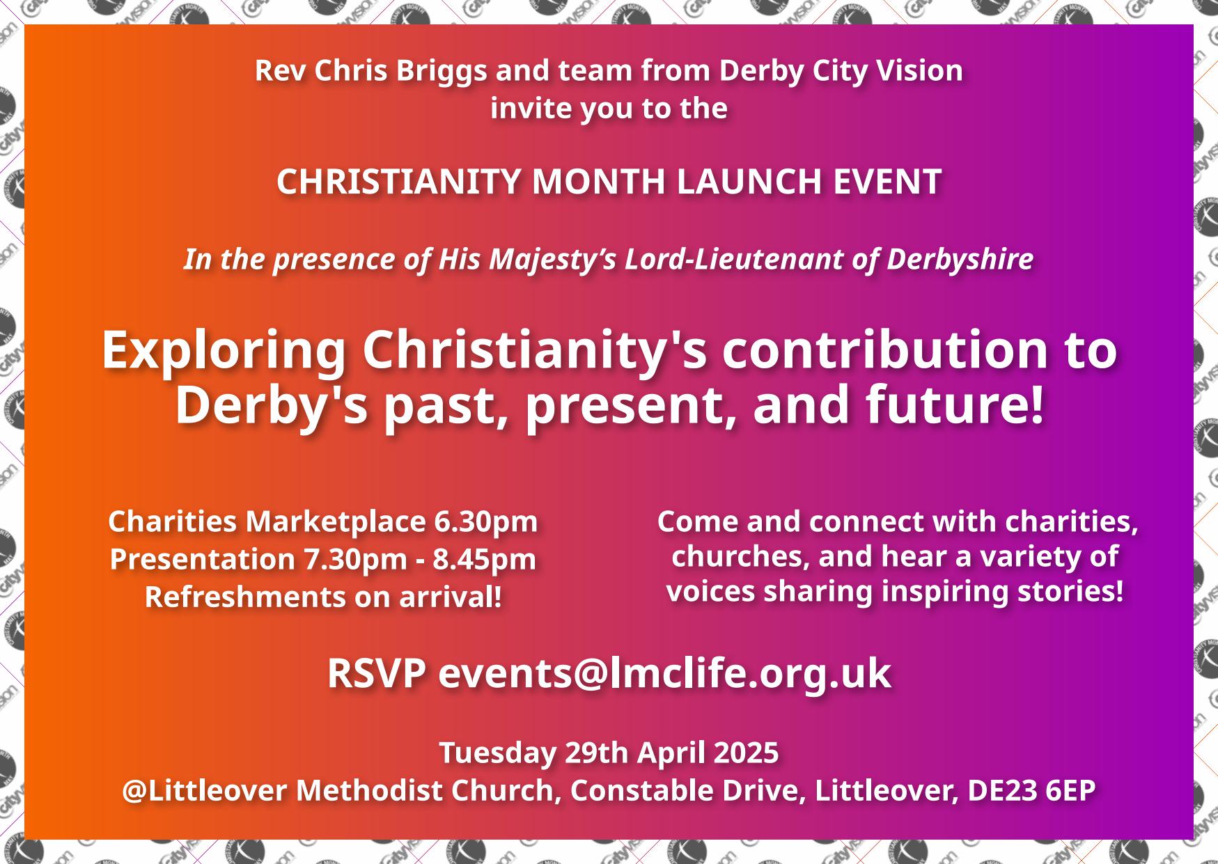 May is Christianity Month - Littleover Methodist Church